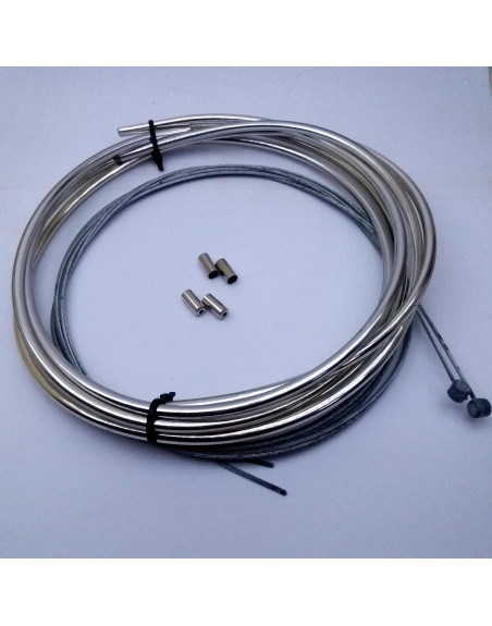 CHROME Colored Brake Cable Set of Inner and Outer Bicycle Cables