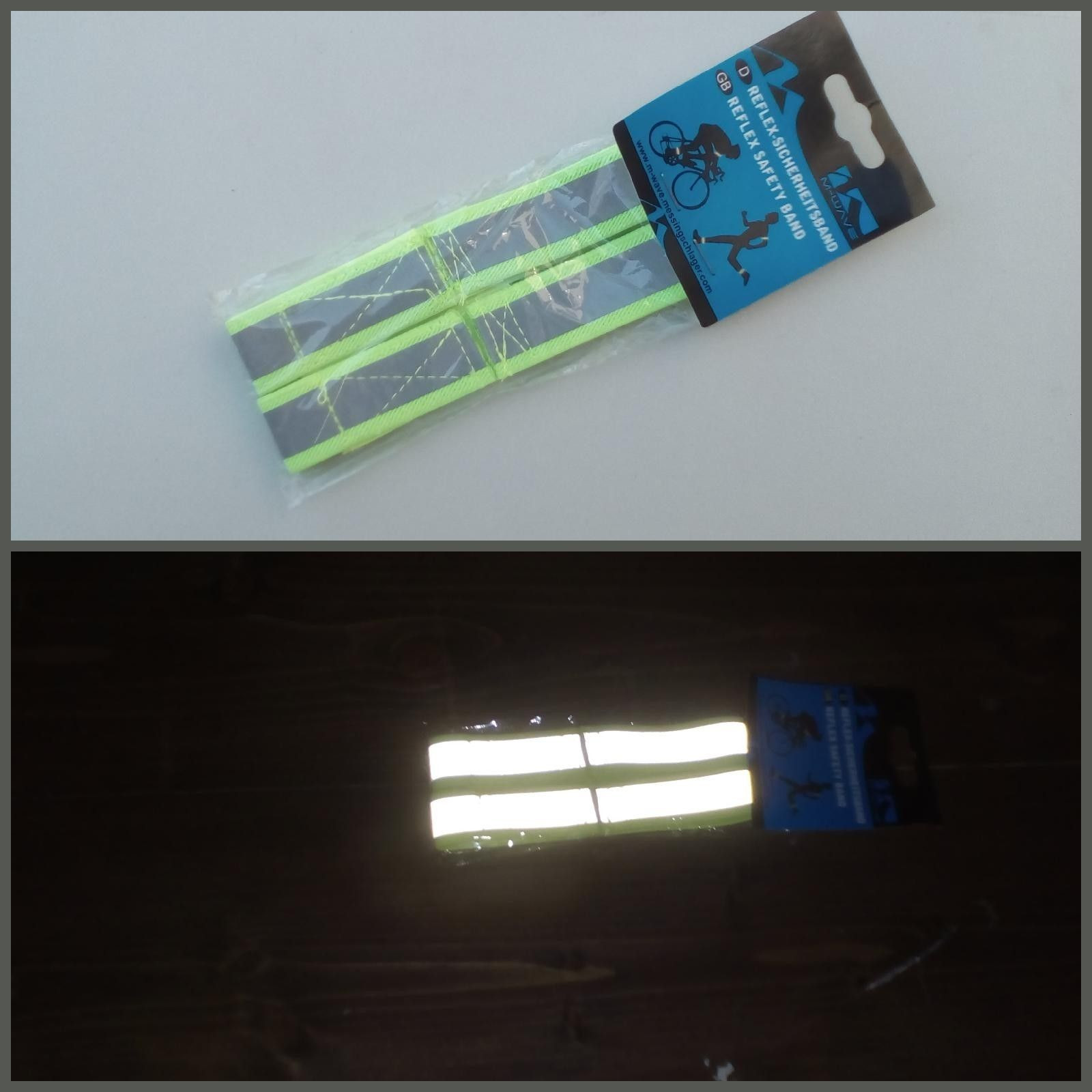 Reflective Band High Viz Wrap Arm Sports Band Trouser Velcro Bicycle