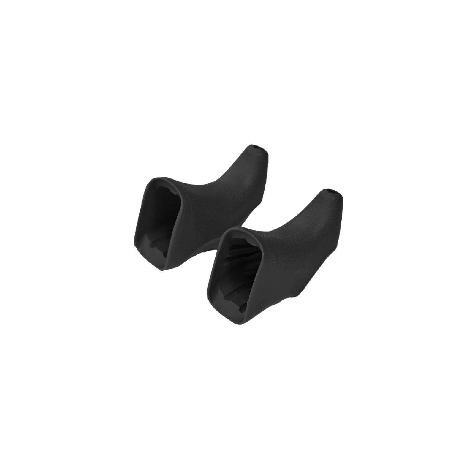 One pair of bicycle brake black rubber hoods with hole for road bikes