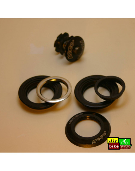Neco Bicycle Semi-Integrated Headset 1-1/8 Inch Ahead Threadless