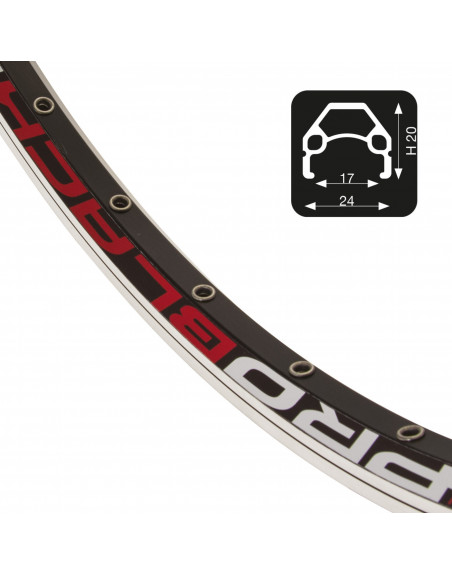 BRN PRO - BLACK - ALUMINIUM BICYCLE RIM – 29" MTB